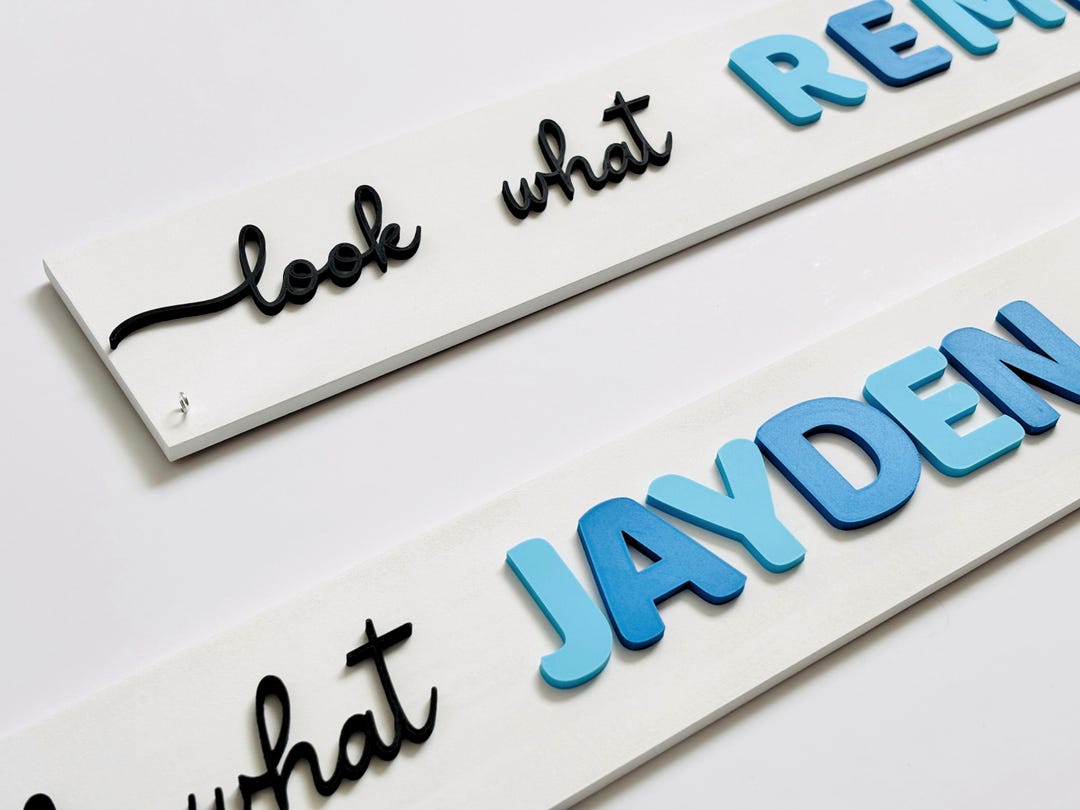 Blue Kids Art Display, Look What We Made Sign, Boy Nursery Wall Holder ...
