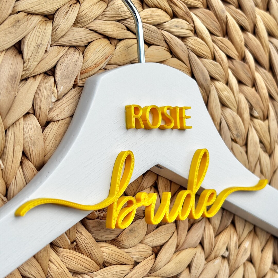 Bride Hanger With Name, Custom Bridal Dress Hanger, Personalized ...