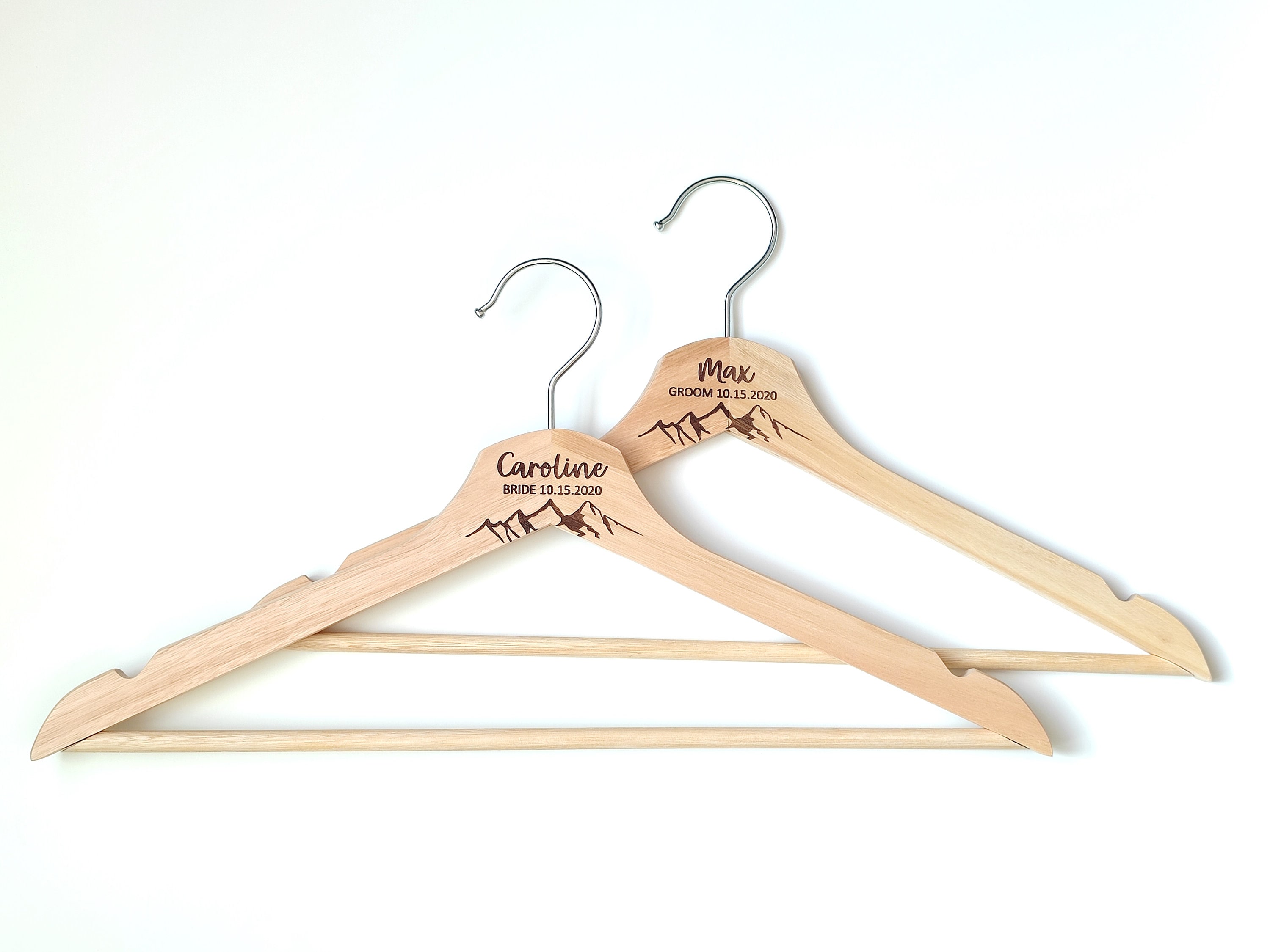 Personalized Wedding Bridal Hanger Bride Groom Bridesmaid Groomsmen Mrs ...