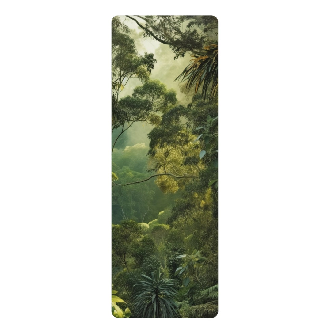 Jungle Canopy, Premium Rubber Yoga Mat With Microfiber Suede Top | 4mm ...