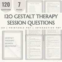 Gestalt Therapy Cheat Sheet, Gestalt Therapist Worksheets, Therapy ...