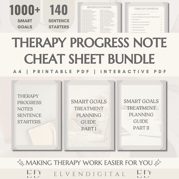Therapy Notes Cheat Sheet - Etsy