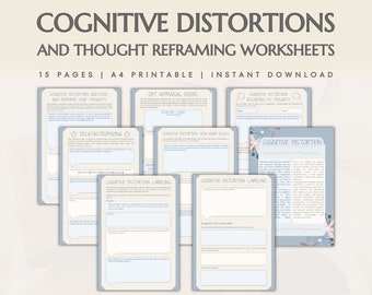 Cognitive Distortion Worksheets Therapy Cognitive Psychology Worksheets ...