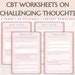 CBT for Anxiety CBT Worksheets for Teen and Adult Challenging Anxious ...