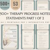 Therapy Progress Notes Sentence Starters Words Phrases Statements Cheat ...