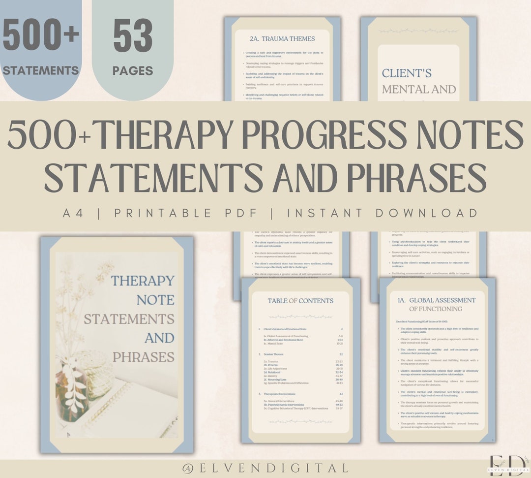 Therapy Interventions Clinical Words & Phrases Psychotherapy - Etsy