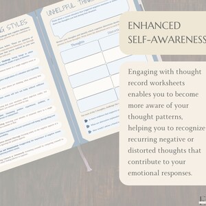 CBT Thought Record Worksheet CBT Unhelpful Thinking Styles Counseling ...