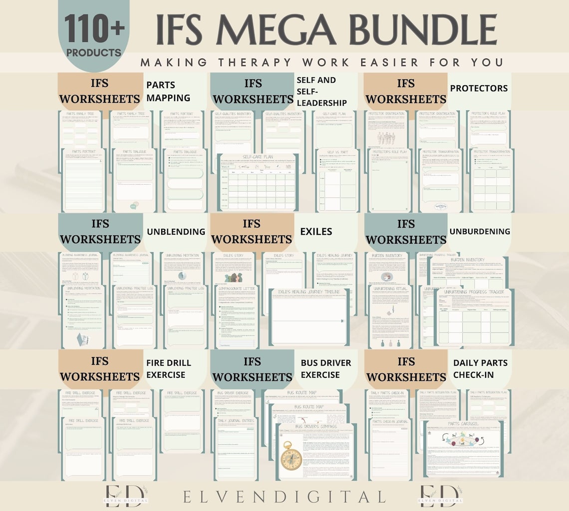 Internal Family Systems Cheat Sheets IFS Therapy Worksheets IFS ...