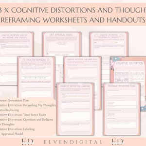 CBT Therapy Worksheets Cbt Bundle for Teens and Adults CBT Coping Skill ...