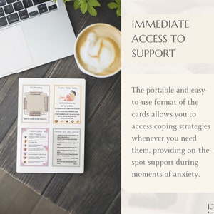 Anxiety Coping Skills Cards Calm Down Corner Psychologist Cards Mental ...