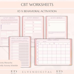 CBT Therapy Worksheets Cbt Bundle for Teens and Adults CBT Coping Skill ...