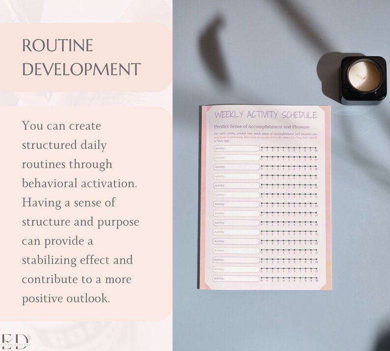 CBT Worksheets Behavioral Activation Cognitive Behavioral Therapy ...