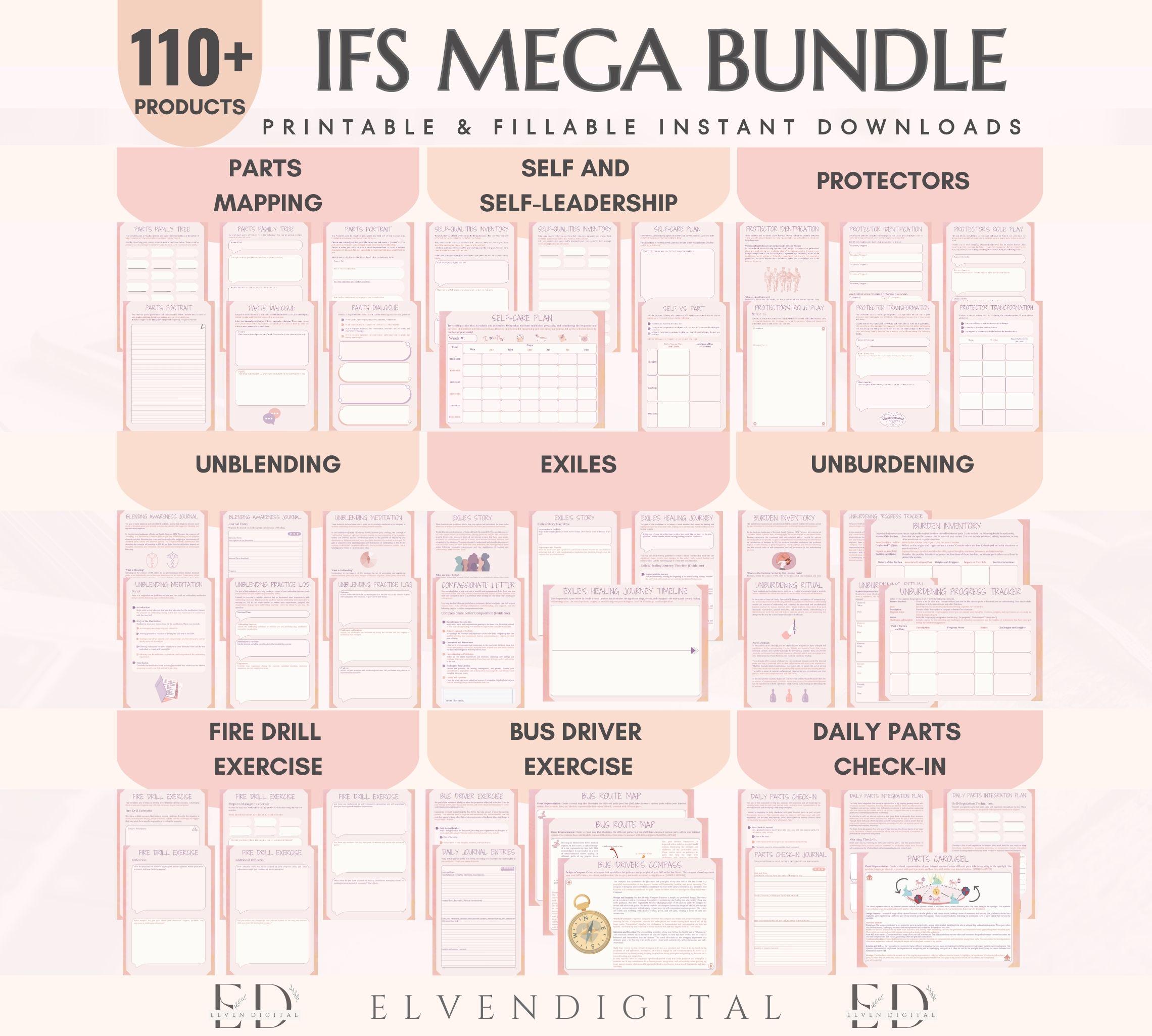 IFS Resource Bundle Parts Work Worksheets IFS Cards Internal Family ...