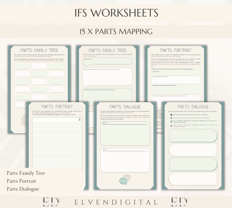 Internal Family Systems Cheat Sheets IFS Therapy Worksheets IFS ...