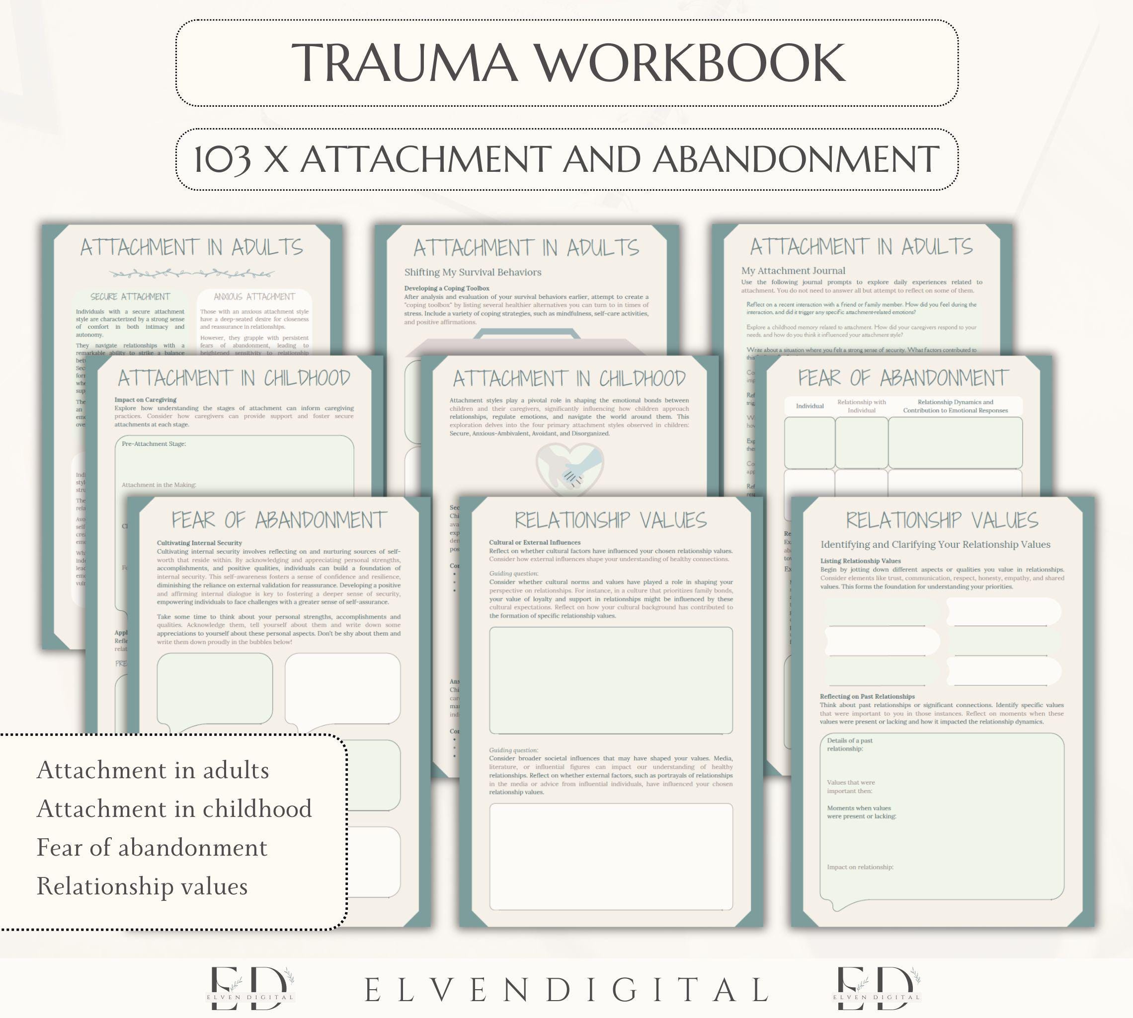 Trauma Worksheets for Therapist Trauma Bundle Therapy Scripts Trauma ...