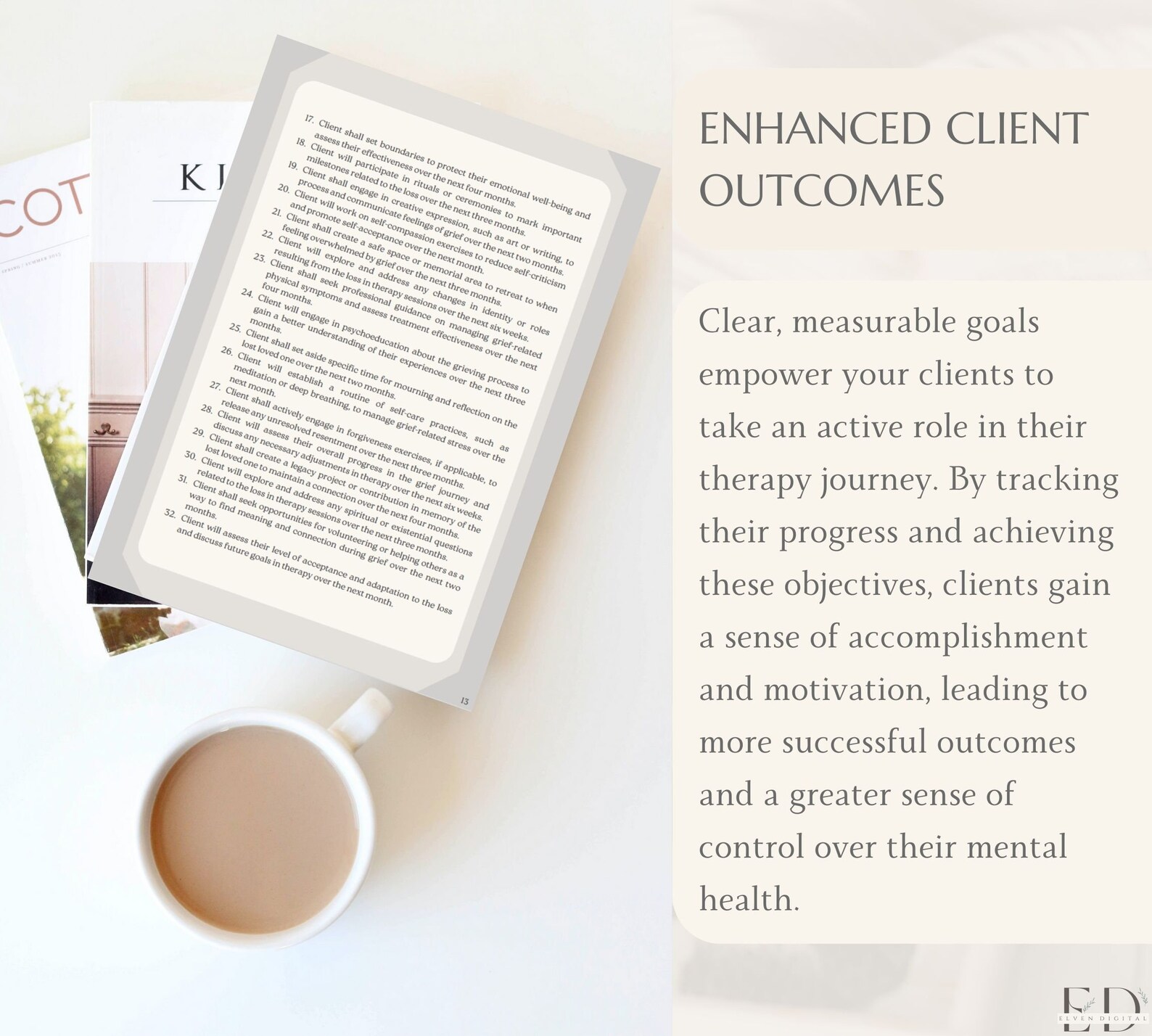 SMART Goals Treatment Planning Guide Therapy Intervention Clinical ...