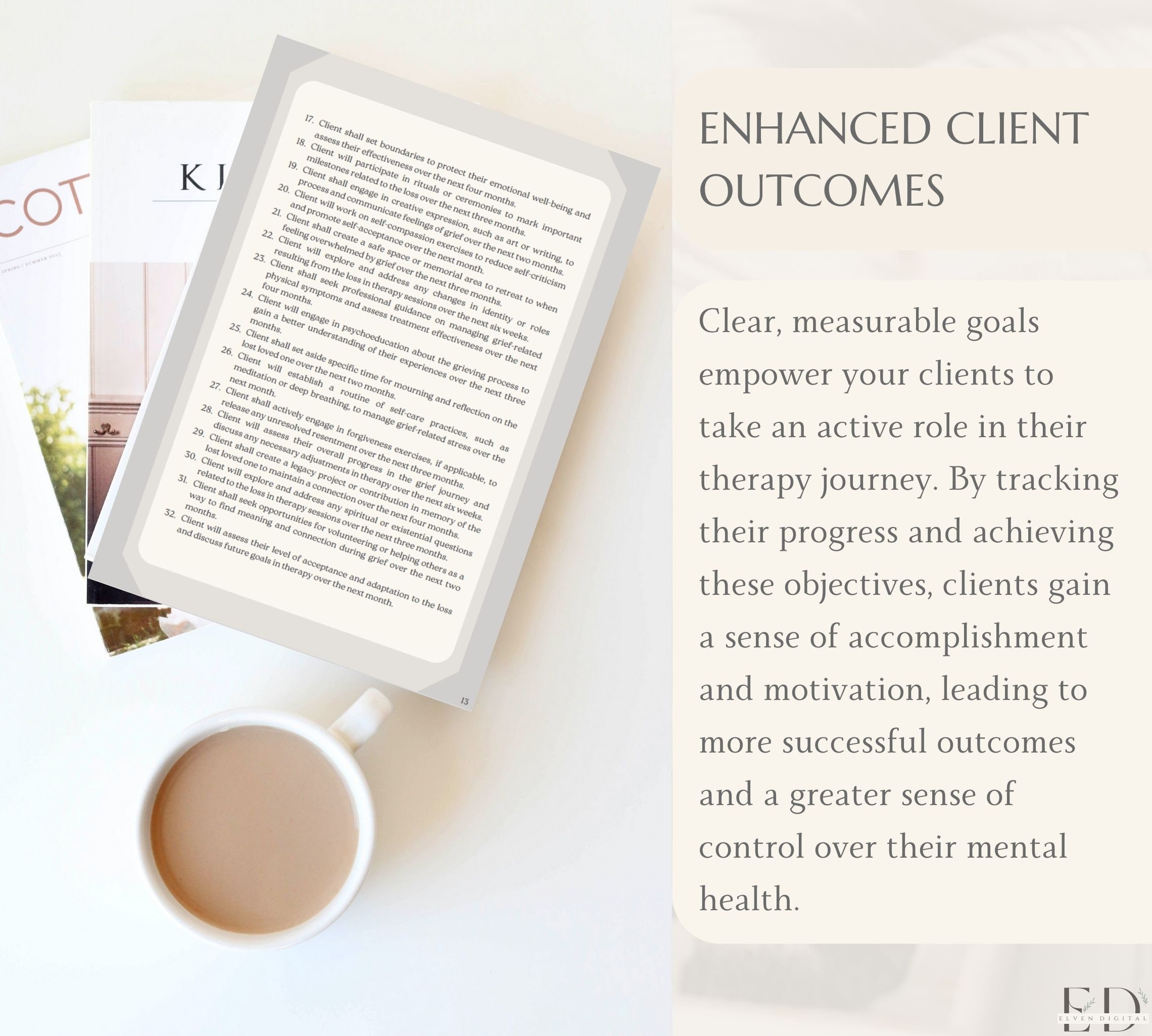 SMART Goals Treatment Planning Guide Therapy Intervention Clinical ...