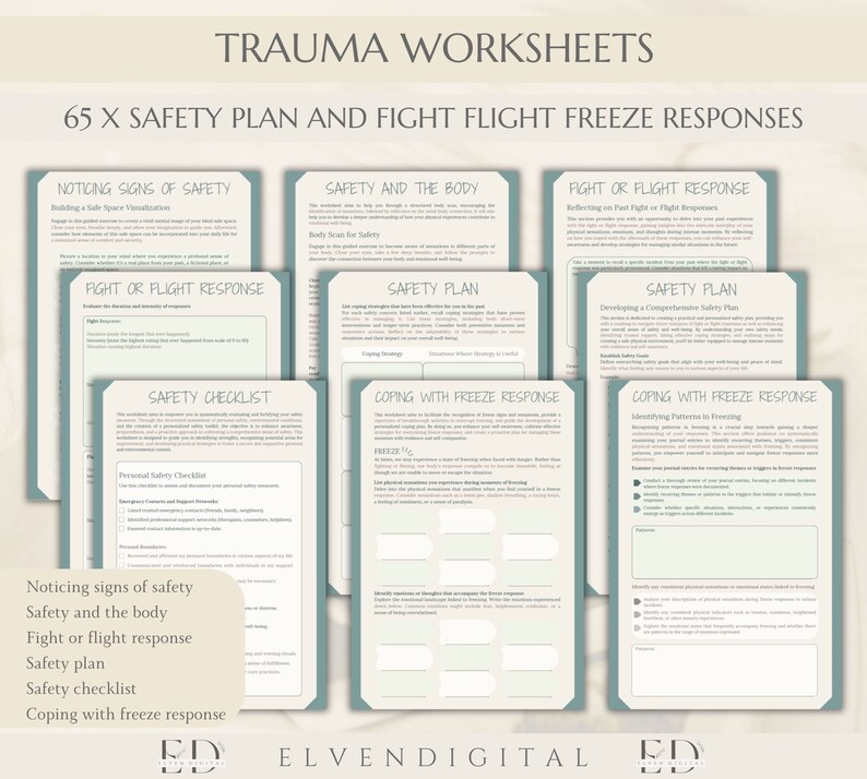 Trauma Worksheets for Therapist Trauma Bundle Therapy Scripts Trauma ...