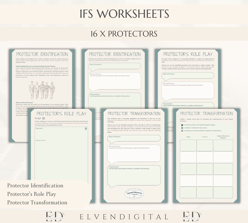 Internal Family Systems Cheat Sheets IFS Therapy Worksheets IFS ...