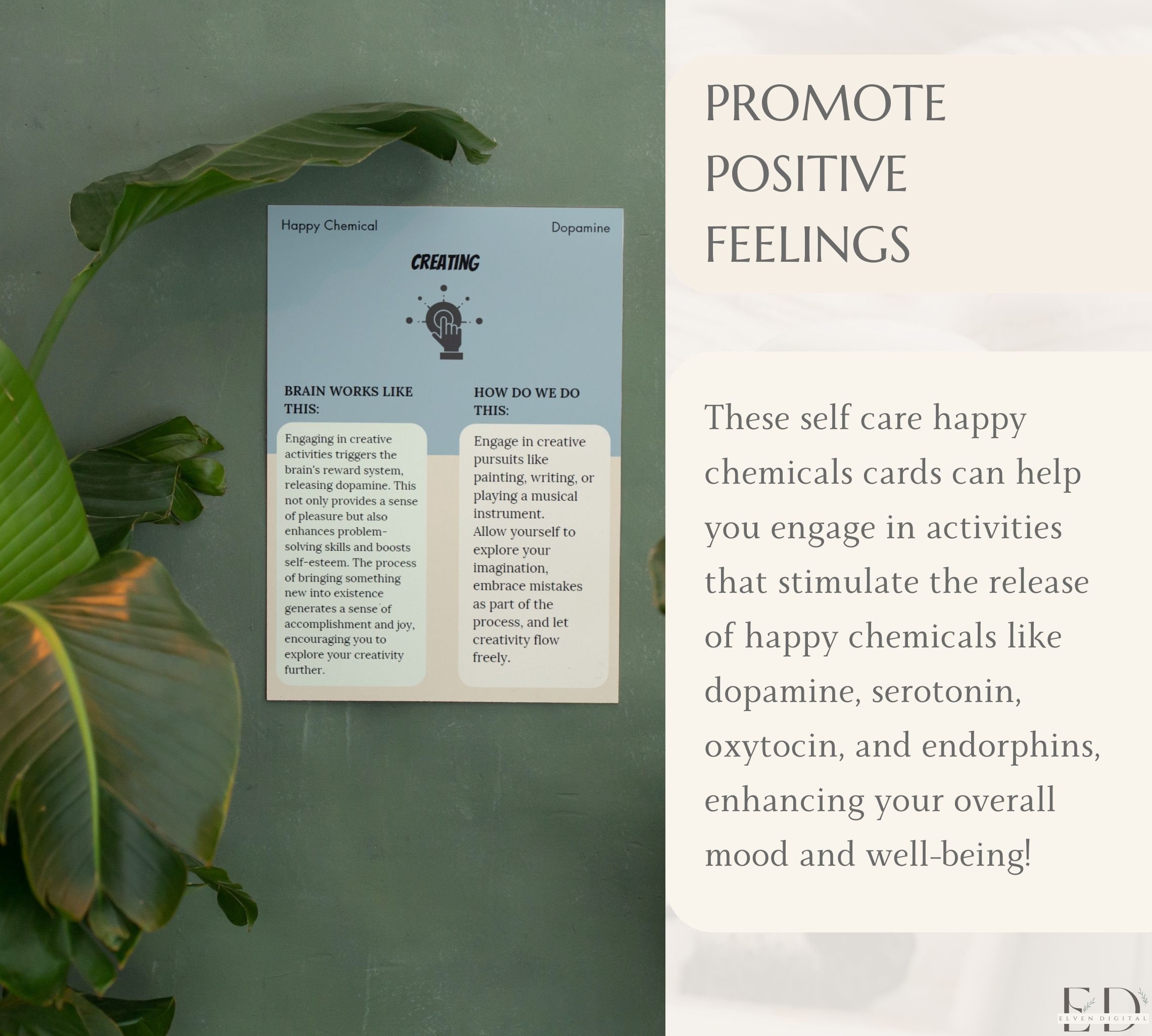Self Care Card Deck Happy Chemicals Printable Happiness Kits Self Love ...