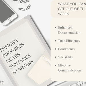 Therapy Progress Notes Sentence Starters Words Phrases Statements Cheat ...