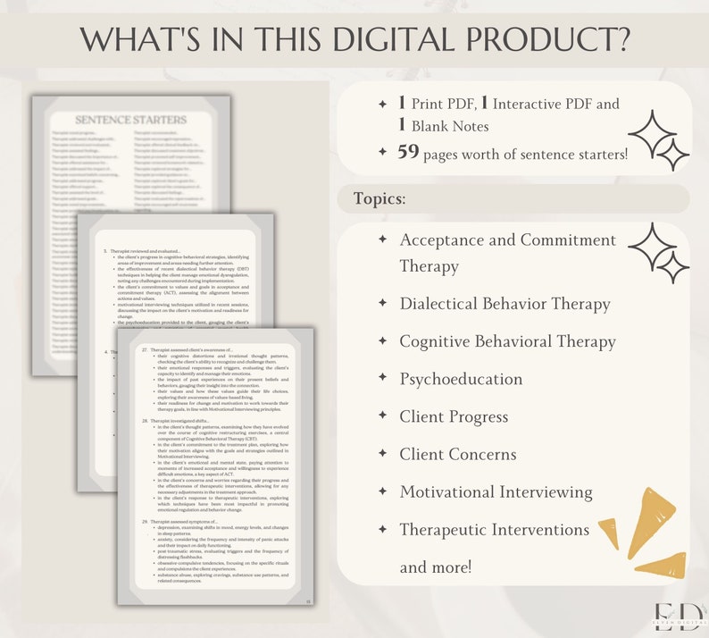 Therapy Progress Notes Sentence Starters Words Phrases - Etsy