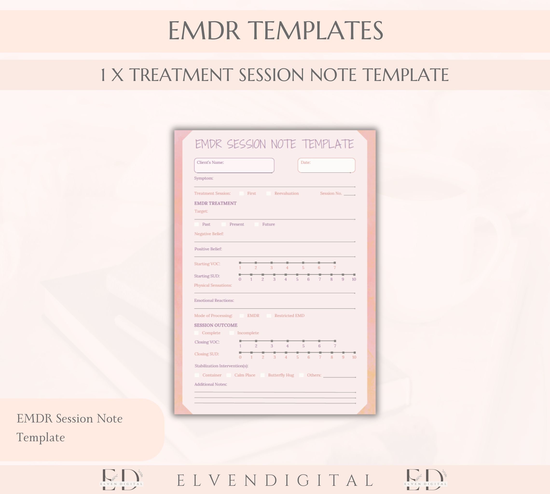 EMDR Worksheet Bundle EMDR Script for Therapist EMDR Therapy Worksheets ...