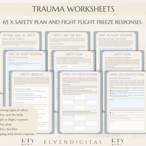 Trauma Therapy Bundle Nervous System Regulation Workbook Adult Trauma ...