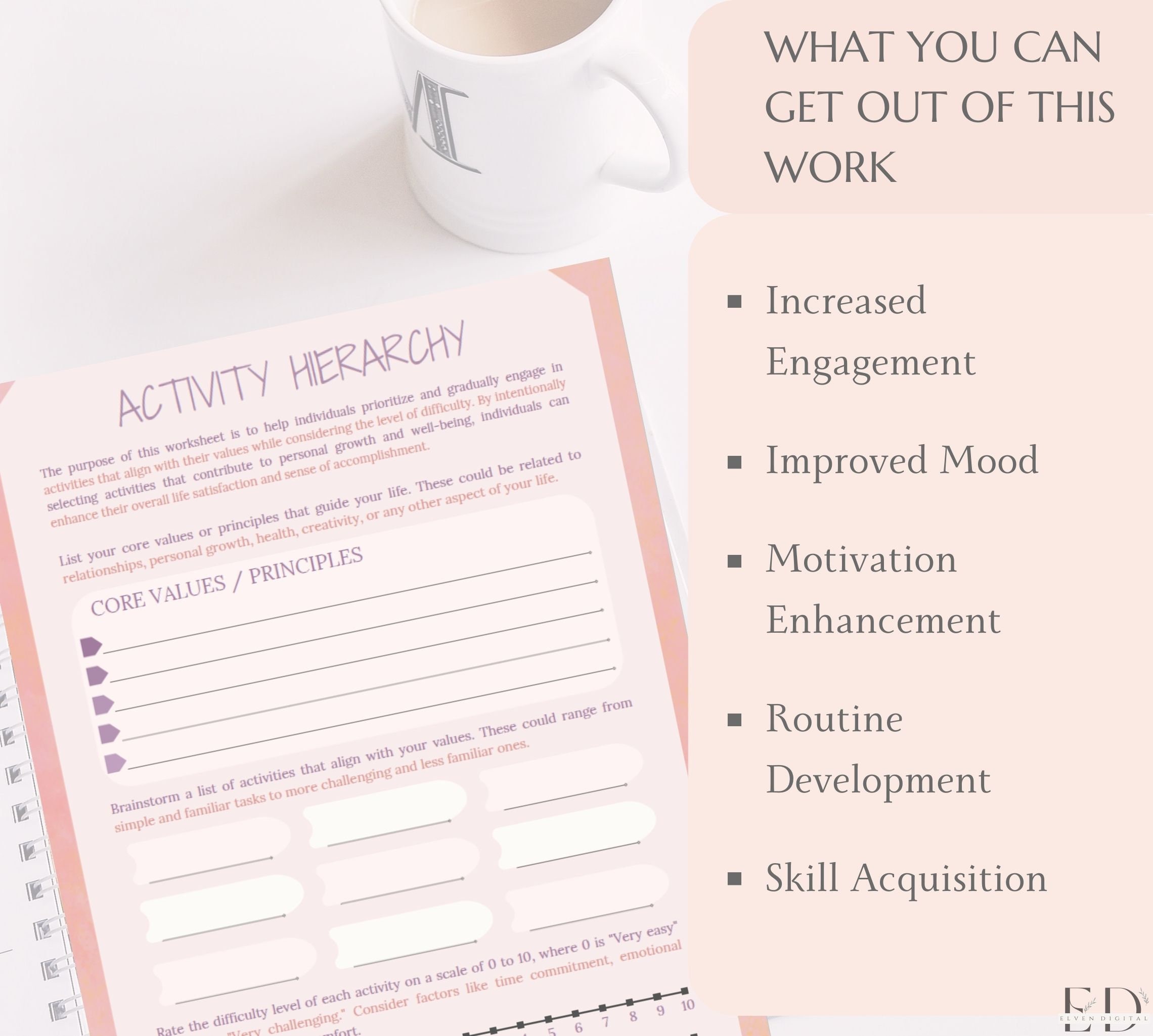 CBT Worksheets Behavioral Activation Cognitive Behavioral Therapy ...