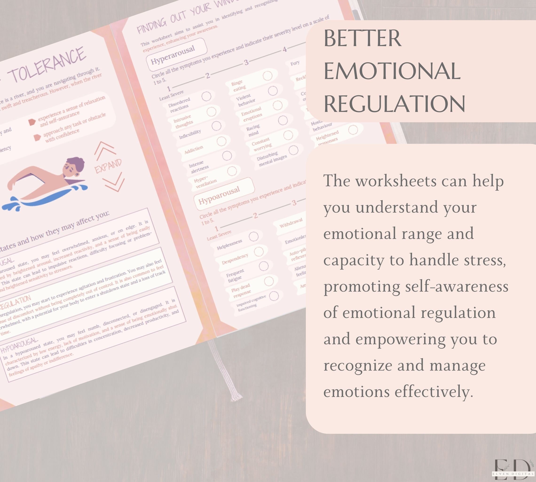 Window of Tolerance Worksheet Emotional Regulation Nervous System ...