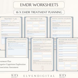 EMDR Worksheet Bundle Eye Movement Psychotherapy Bundle EMDR Scripts ...