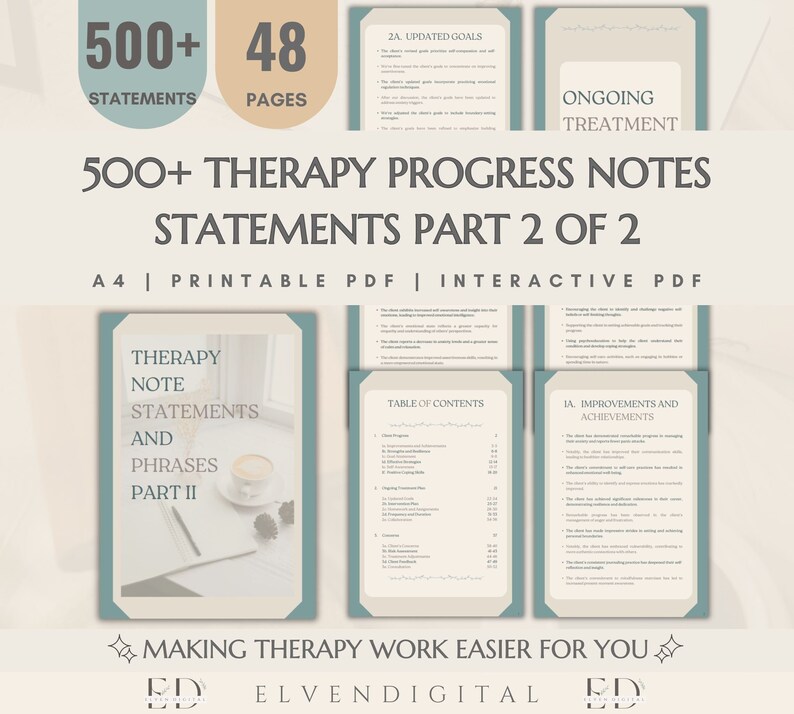 Report Writing Progress Notes for Therapists Psychotherapy Work Therapy ...