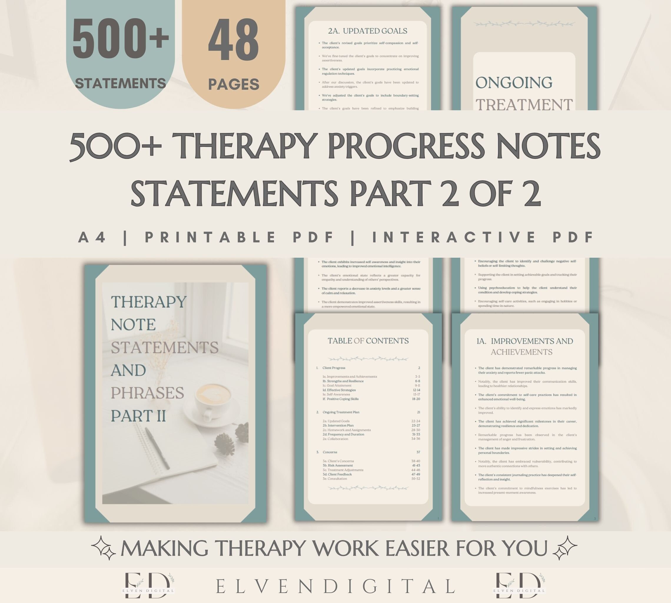 Report Writing Progress Notes for Therapists Psychotherapy Work Therapy ...