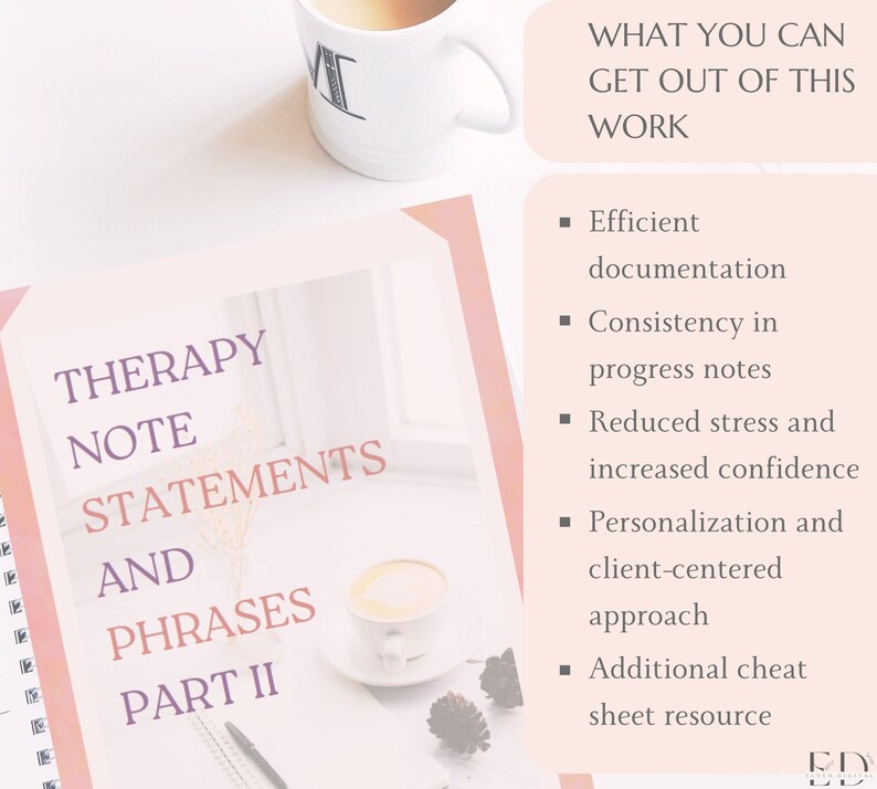 Therapy Progress Notes for Therapist Intervention Statements Phrases ...