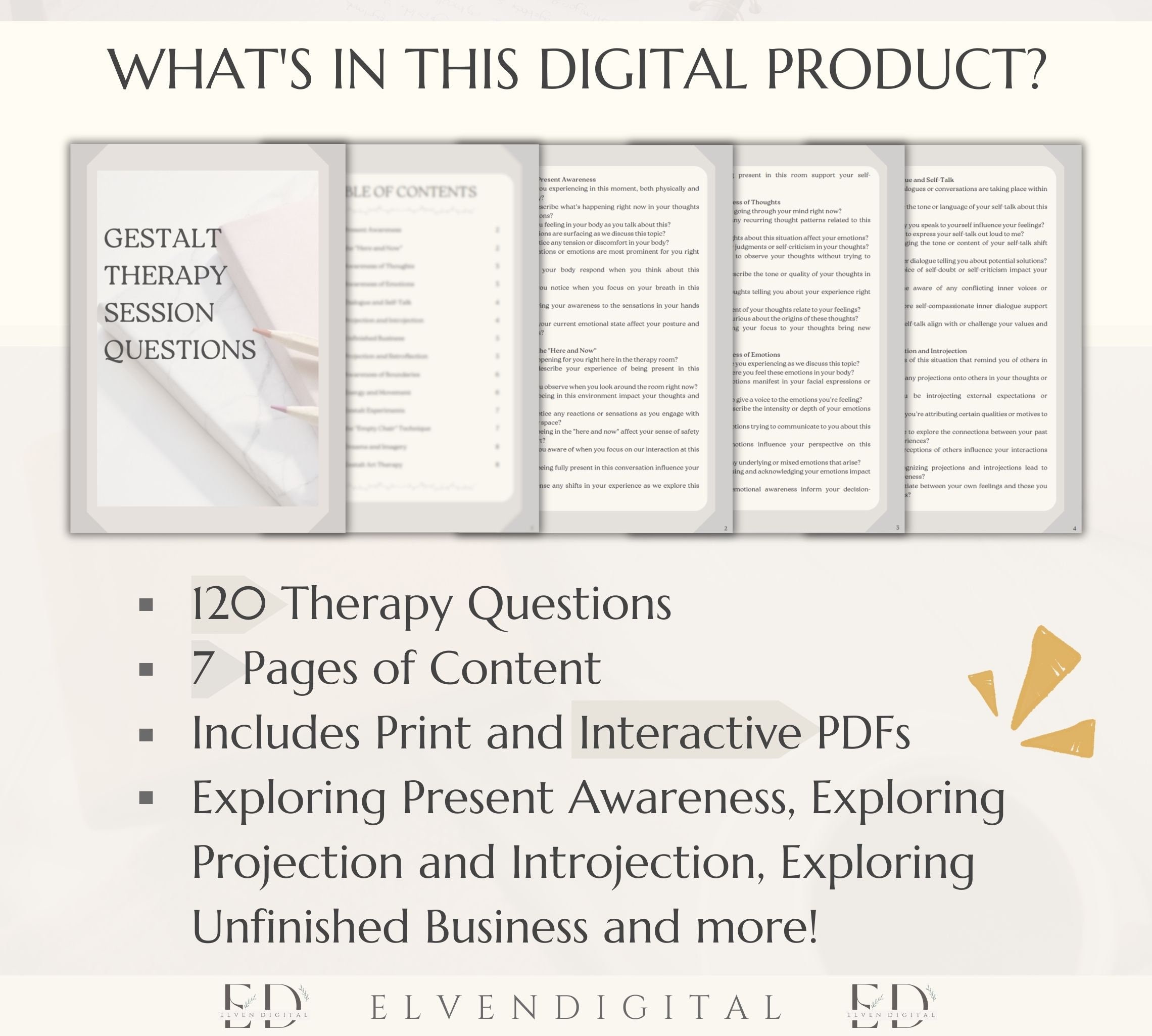 Gestalt Therapy Session Questions for Client Therapist Questions ...