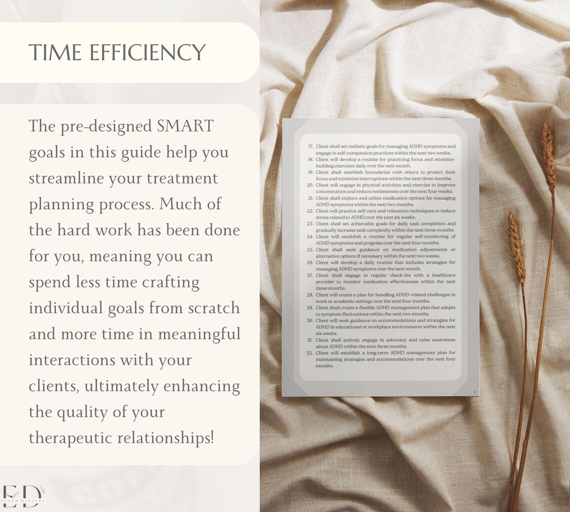 SMART Goals Treatment Planning Guide for Therapist Progress Notes ...