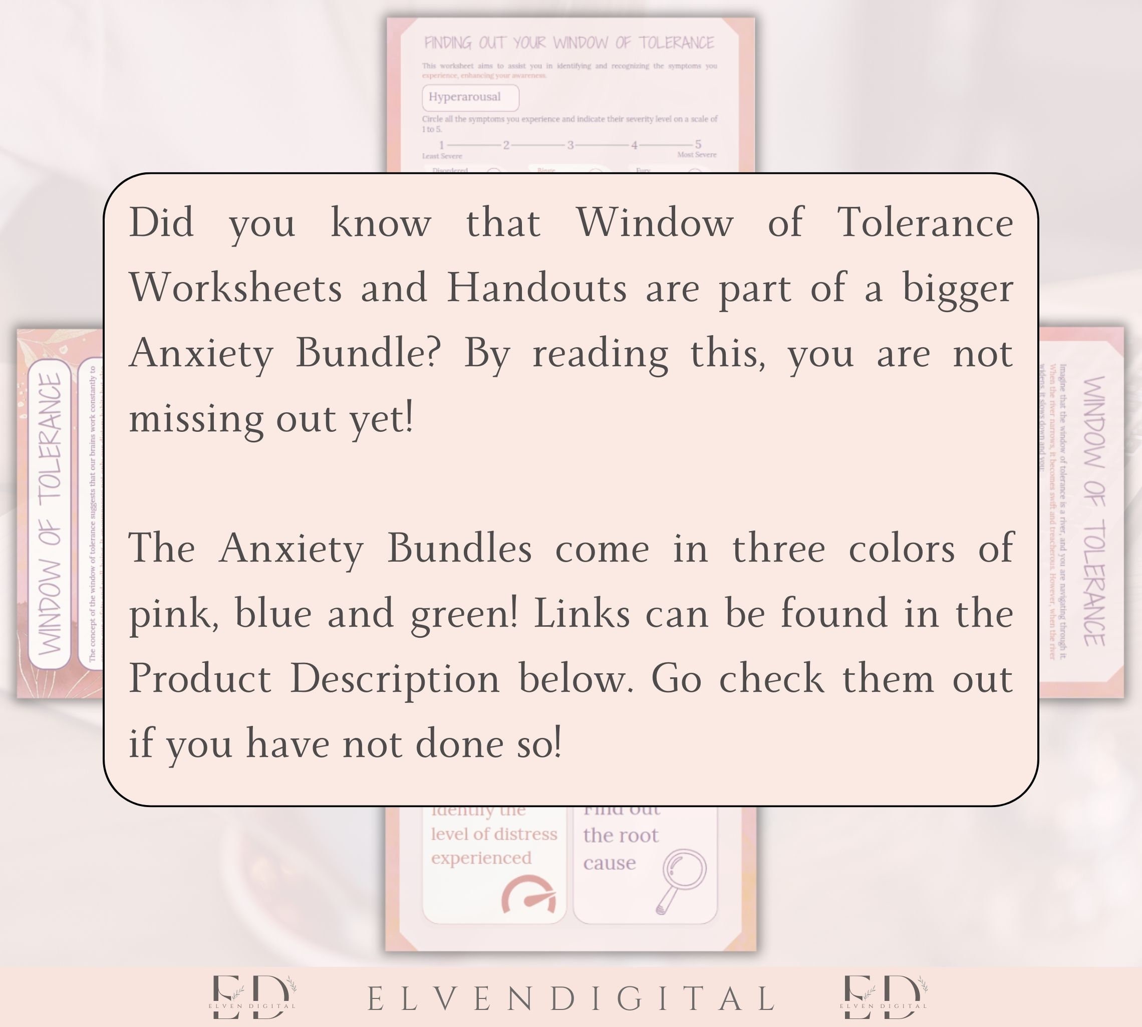 Window of Tolerance Worksheet Emotional Regulation Nervous System ...