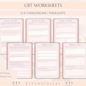 CBT Therapy Worksheets Cbt Bundle for Teens and Adults CBT Coping Skill ...