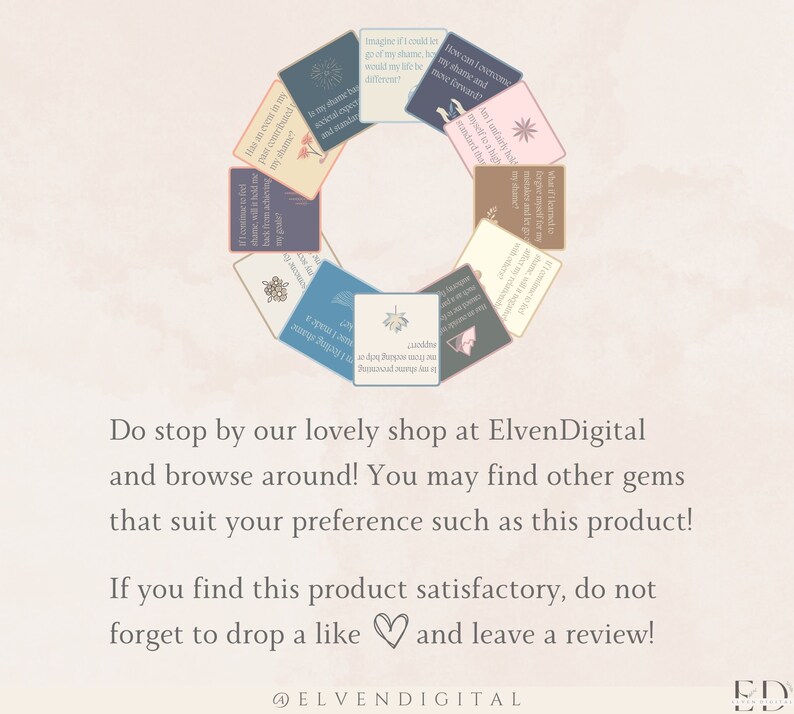 Shame Exploration Cards Self-reflection Tool Mindful - Etsy