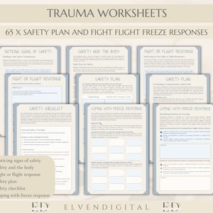 Trauma Therapy Bundle Nervous System Regulation Workbook Adult Trauma ...