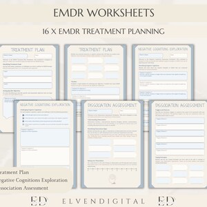 EMDR Worksheet Bundle Eye Movement Psychotherapy Bundle EMDR Scripts ...
