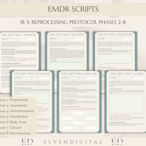 EMDR Worksheets for Therapist EMDR Bundle Therapy Scripts EMDR Handouts ...