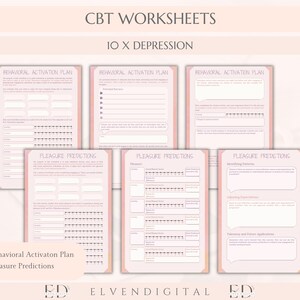 CBT Therapy Worksheets Cbt Bundle for Teens and Adults CBT Coping Skill ...