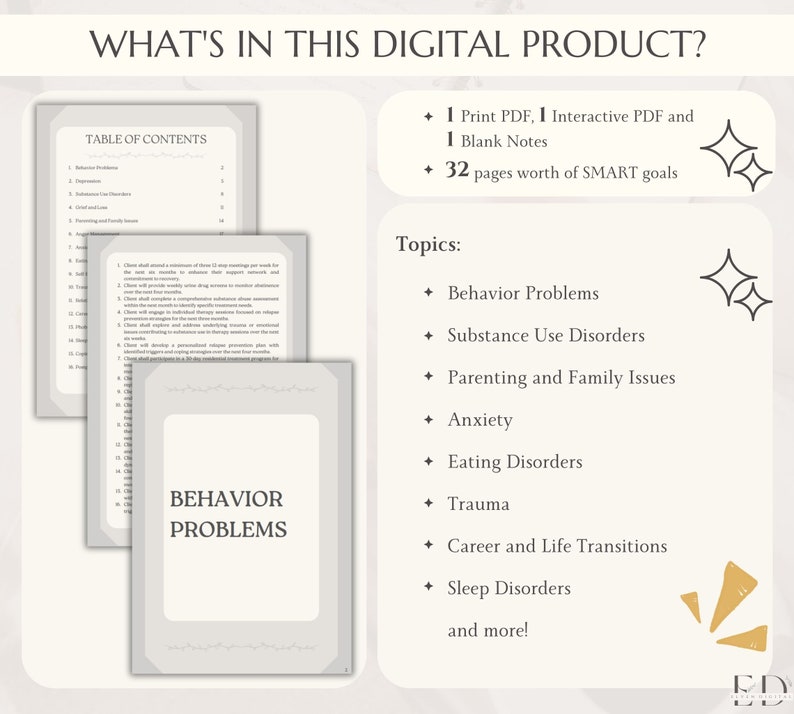 SMART Goals Treatment Planning Guide Therapy Intervention Clinical ...