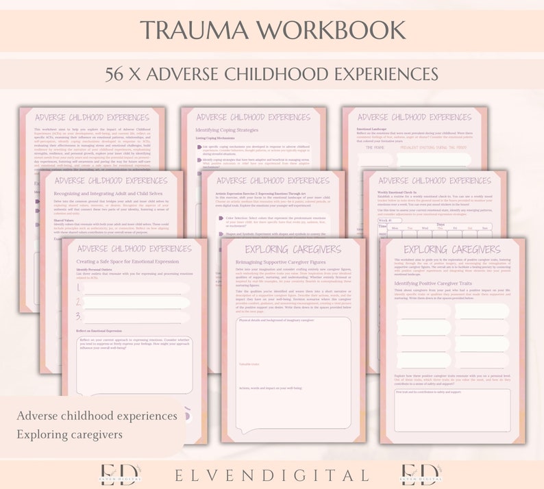 Trauma Therapy Worksheets Adult Mega Bundle Attachment Styles ...