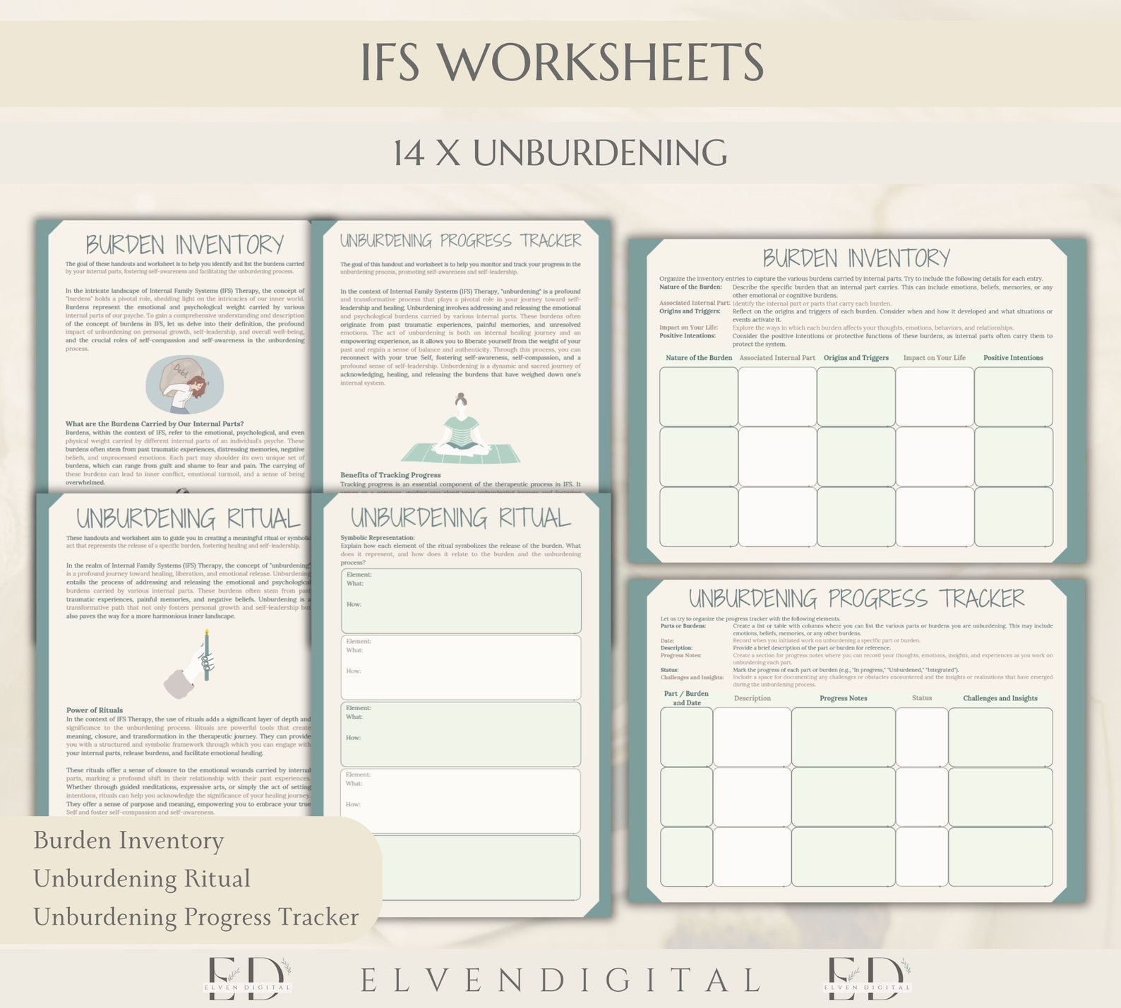 Internal Family Systems Cheat Sheets IFS Therapy Worksheets IFS ...