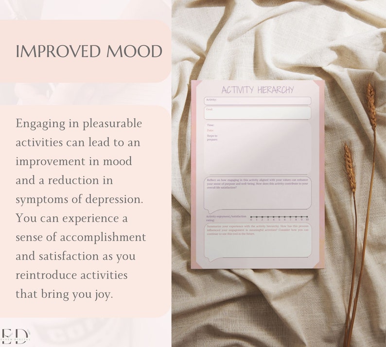 CBT Worksheets Behavioral Activation Cognitive Behavioral Therapy ...