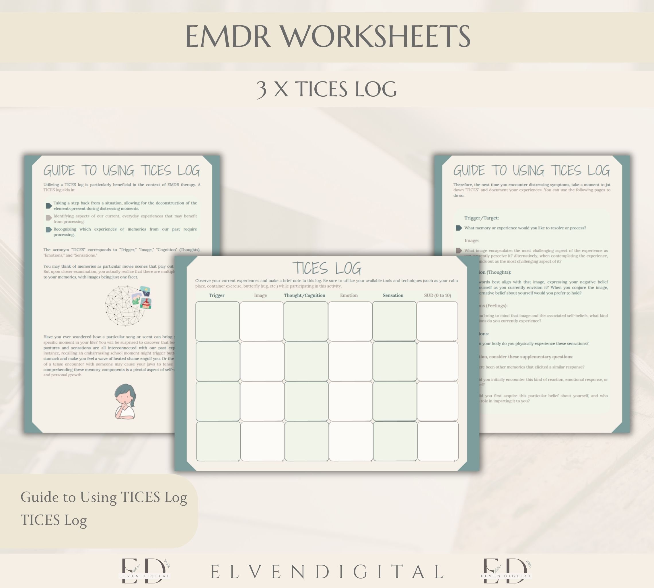 EMDR Worksheets for Therapist EMDR Bundle Therapy Scripts EMDR Handouts ...