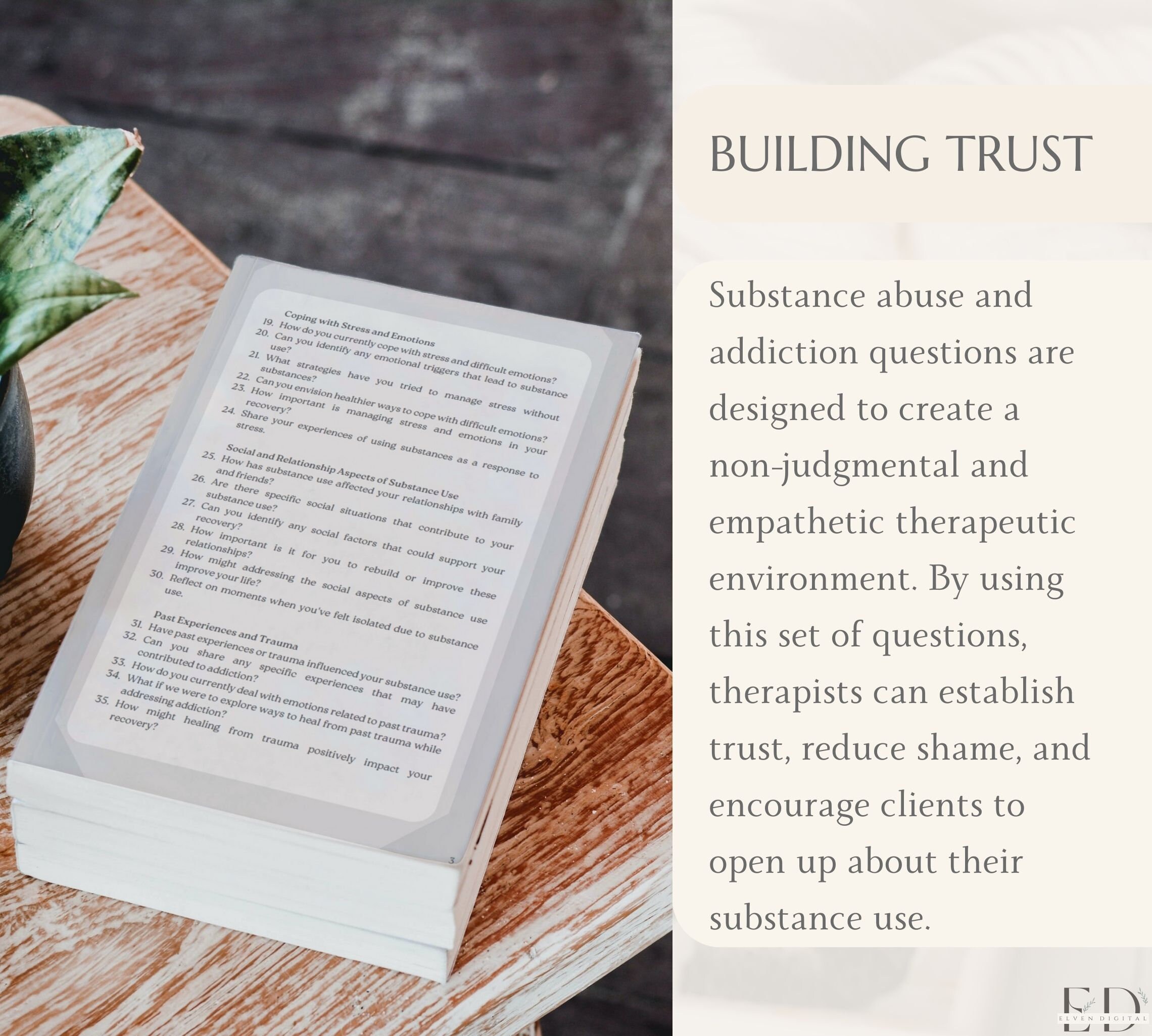 Substance Abuse Addiction Therapy Session Questions for Client Recovery ...