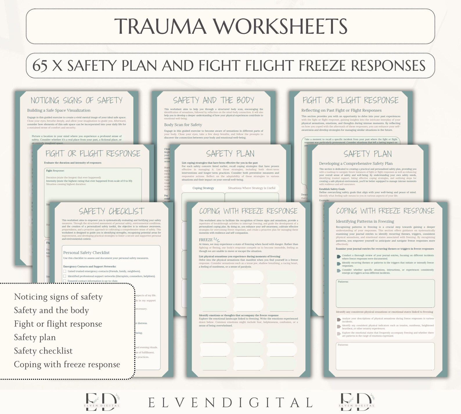 Trauma Worksheets for Therapist Trauma Bundle Therapy Scripts Trauma ...